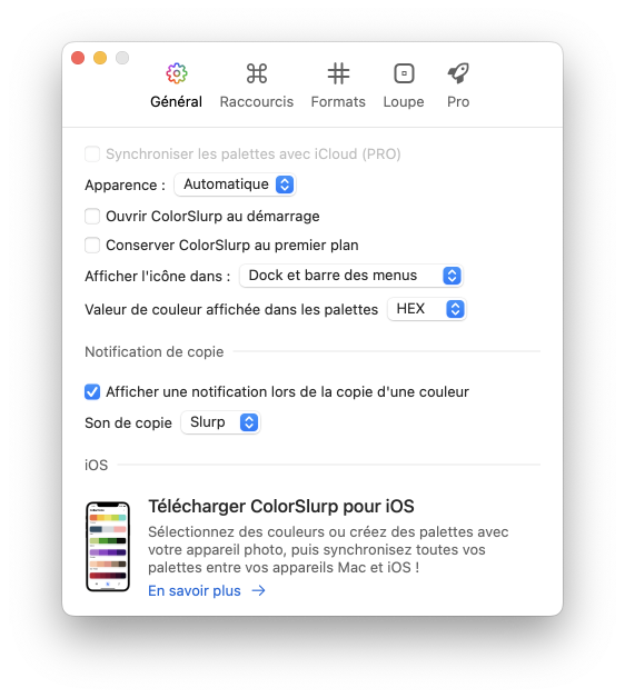 Colorslurp die App für Grafiker und Webdesigner für iOS oder MacOS ...