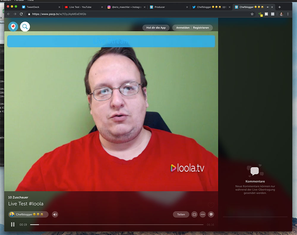 Wie macht man einen mehrfachen Livestream? Verwende Loola.tv ≫ Chefblogger Magazin über ...